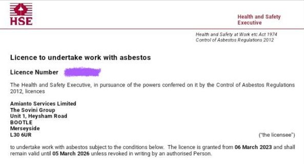 Amianto Services successfully renew HSE licence following an ...